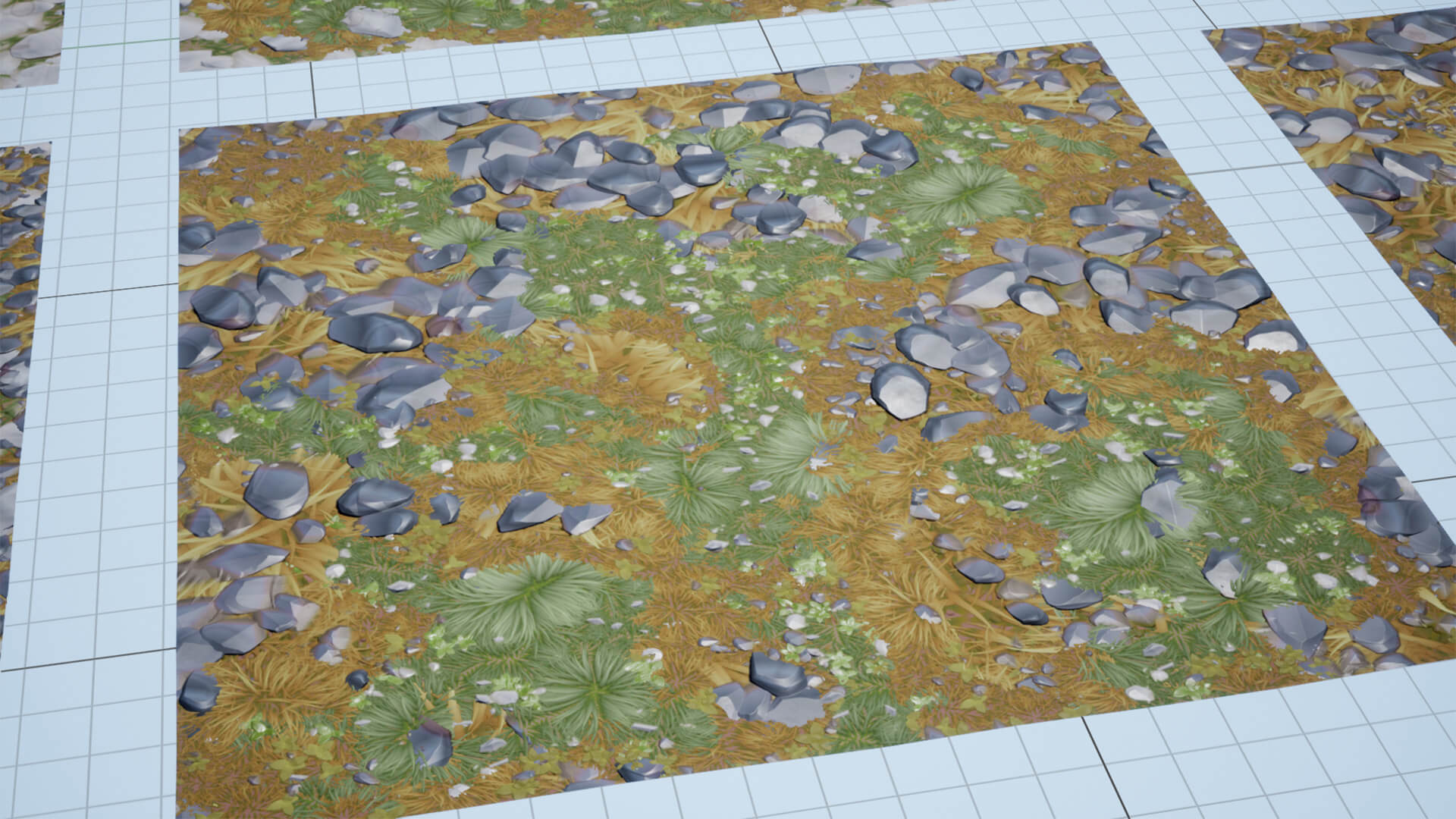 Stylized Ground Textures - Grass/Rocks/Flowers 3D Model by seriouscat