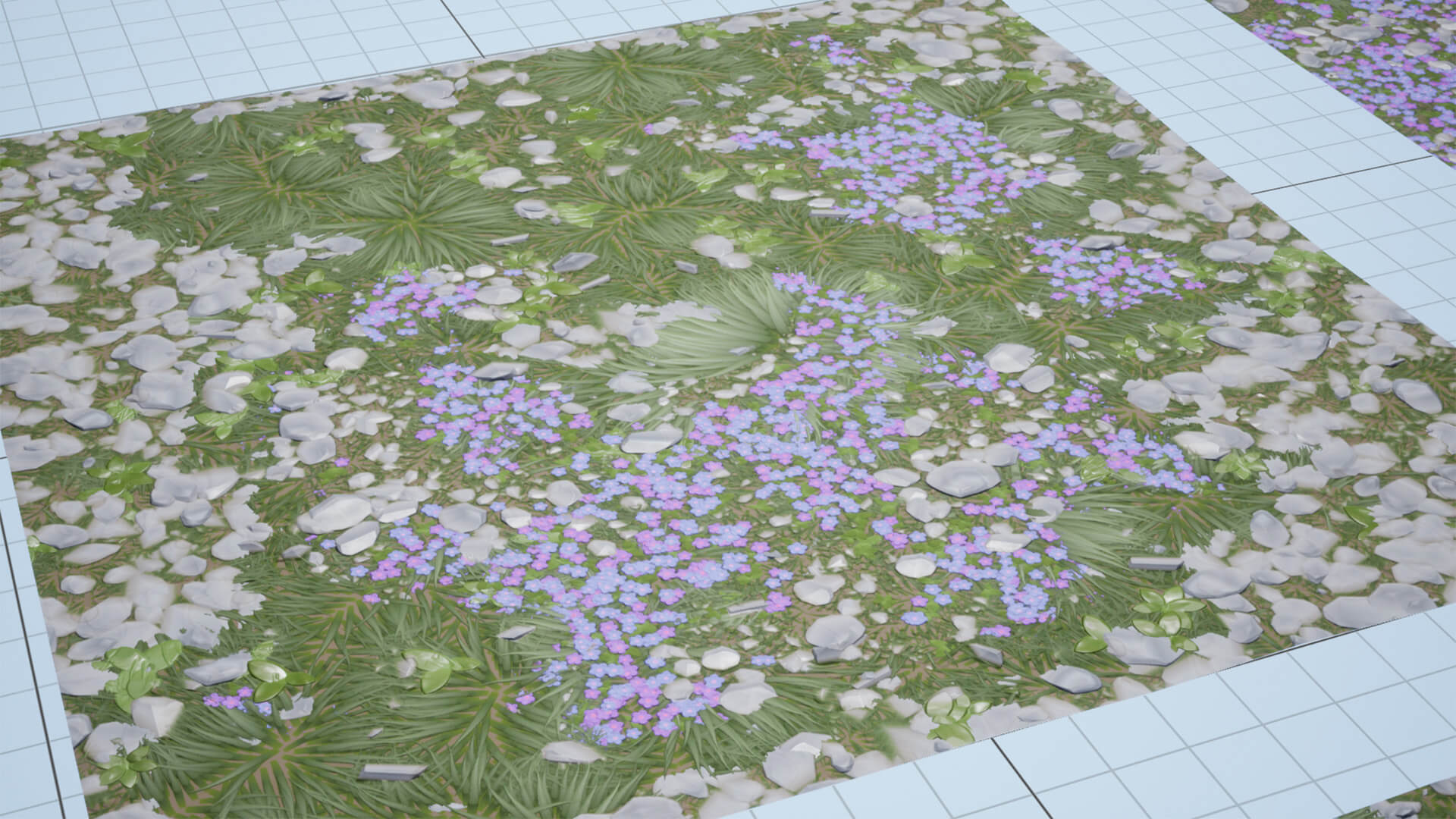 Stylized Ground Textures - Grass/Rocks/Flowers 3D Model by seriouscat