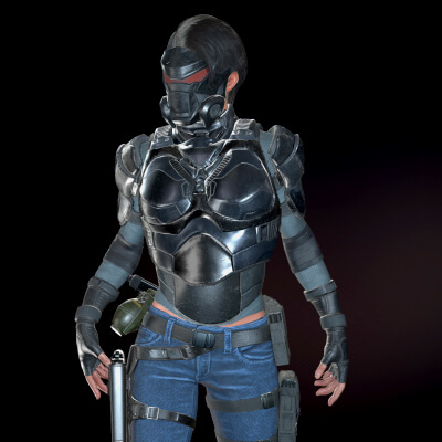 Character Raider Girl - 3D Model by SerjoCG