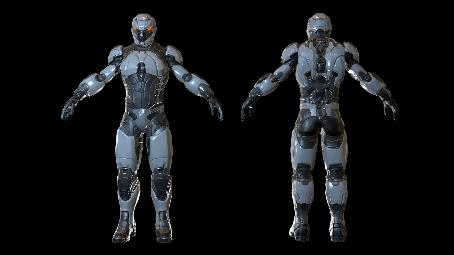 Sci-Fi Cyborg 3D Model by SerjoCG