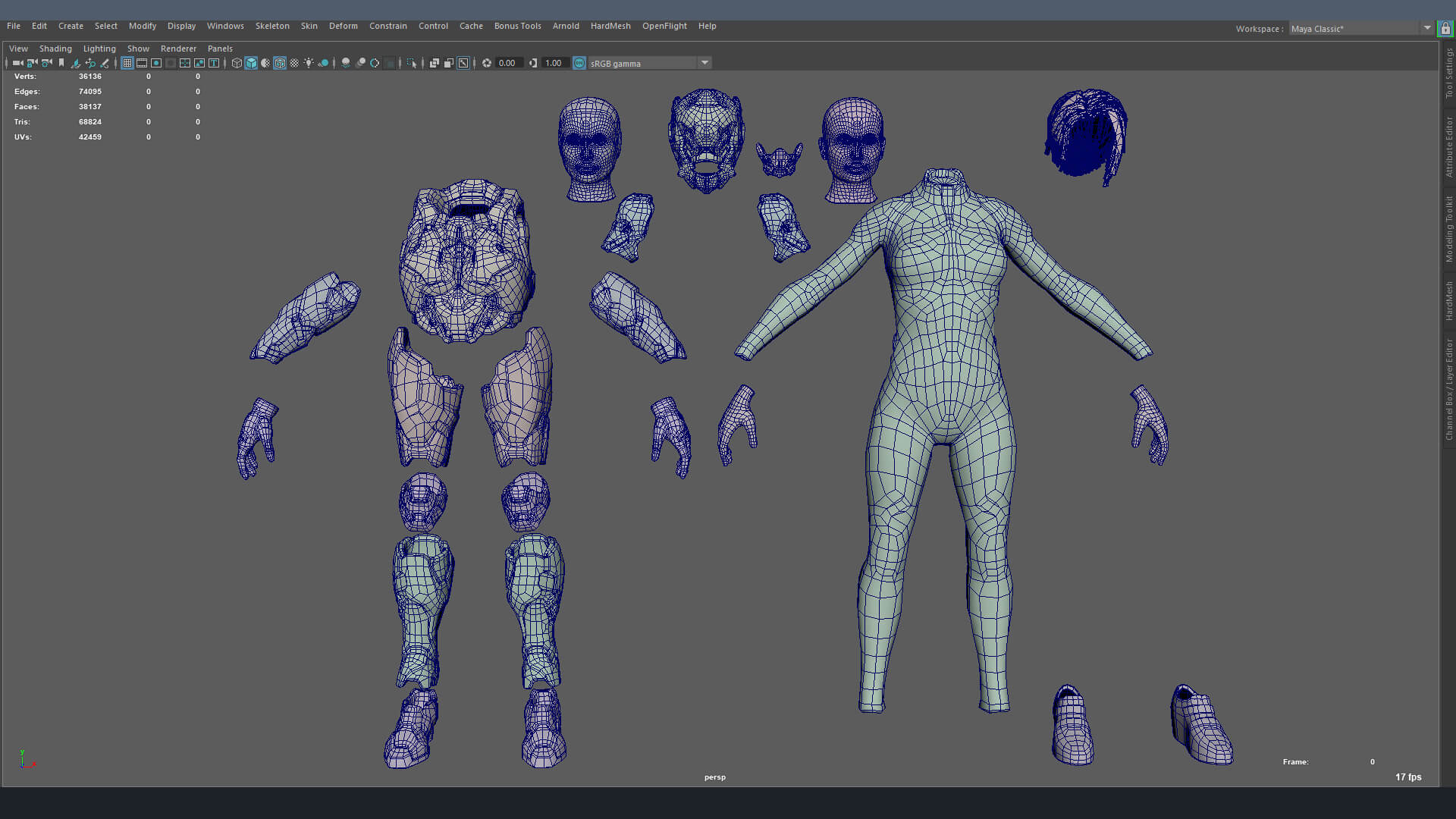 Sci-Fi Girl 04 3D Model by SerjoCG