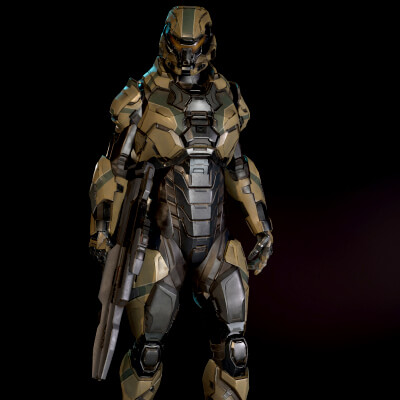 Sci-Fi Soldier 03 3D Model by SerjoCG