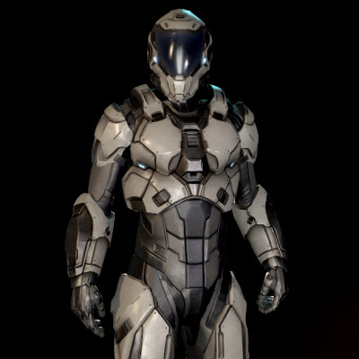 Sci_Fi Space Male - 3D Model by SerjoCG