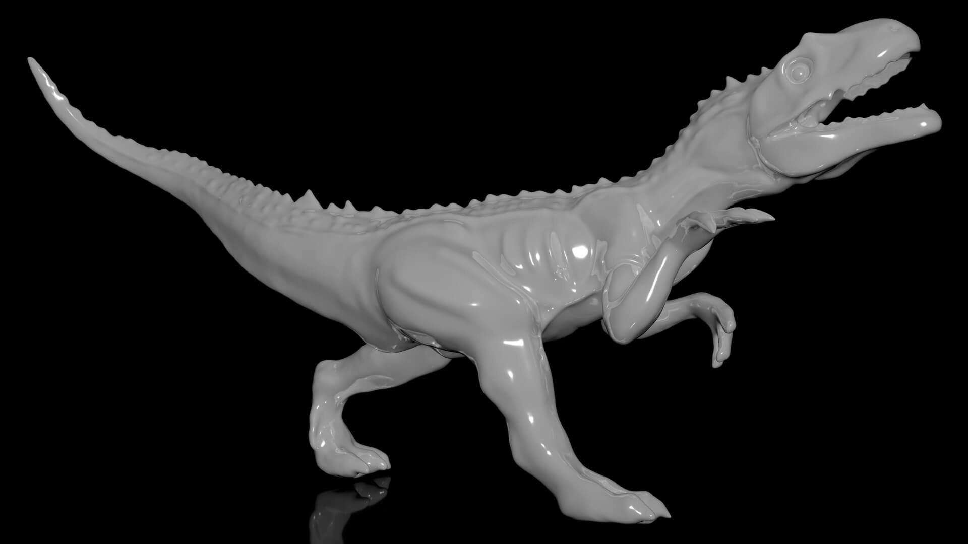 Dinosaur Predator Allosaurus - 3D Model by Serks
