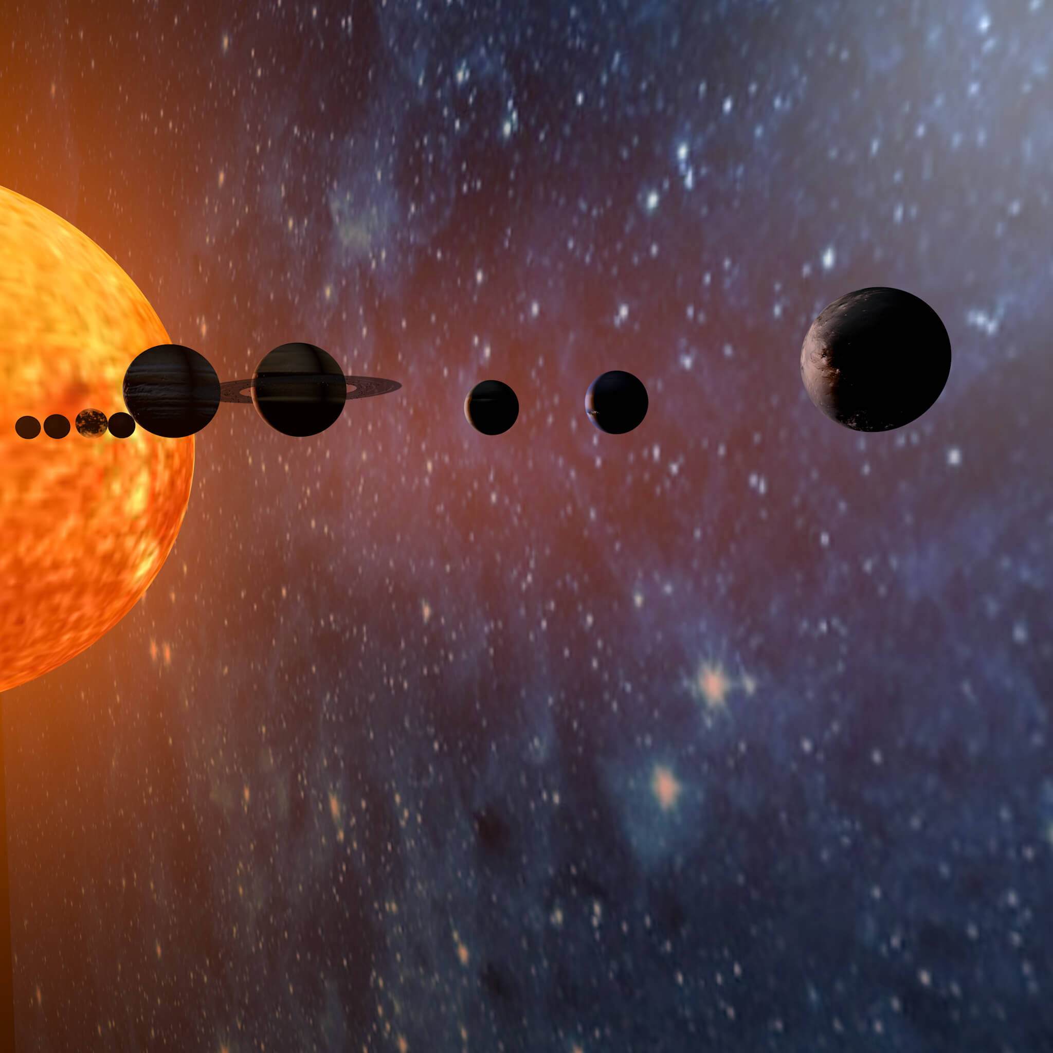 Photorealistic Model of The Solar System by Serks