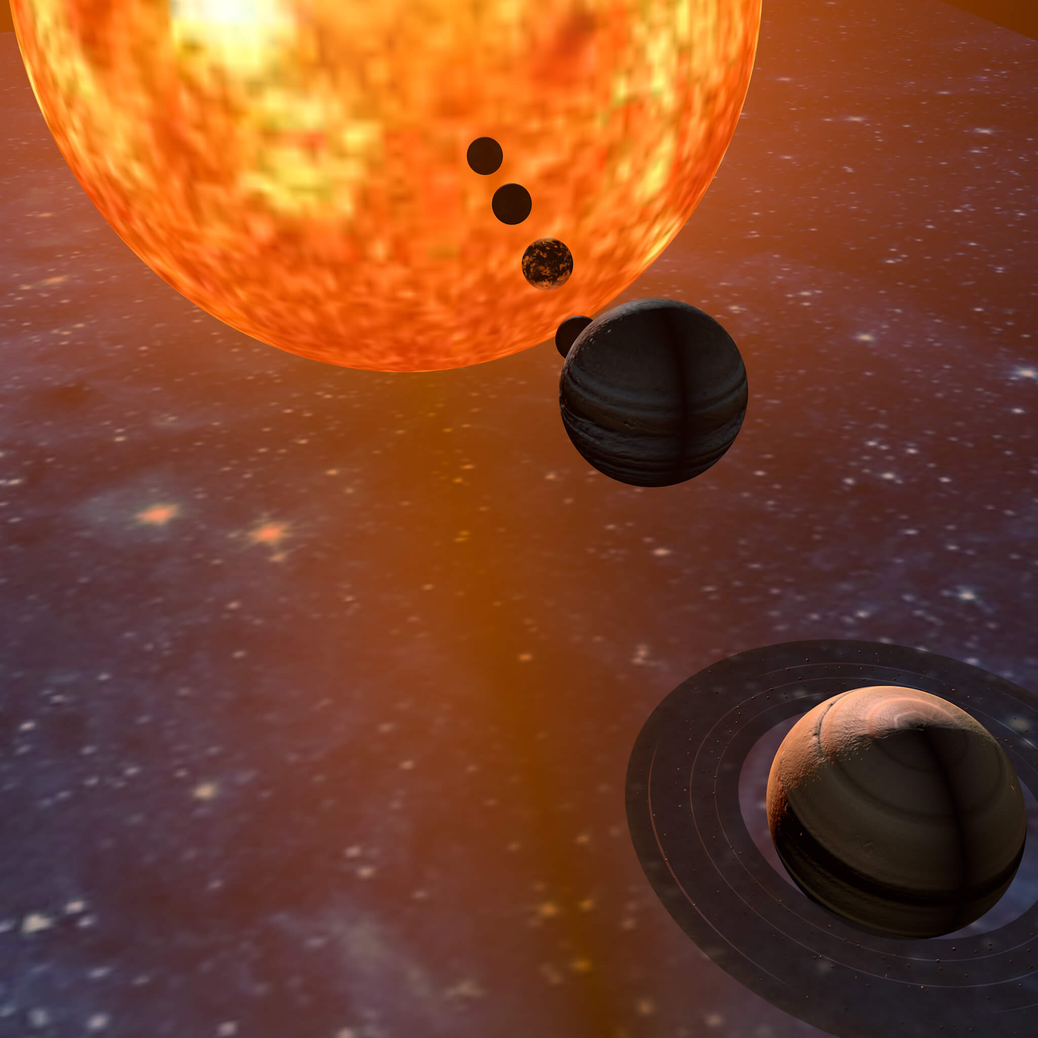 Photorealistic Model of The Solar System by Serks