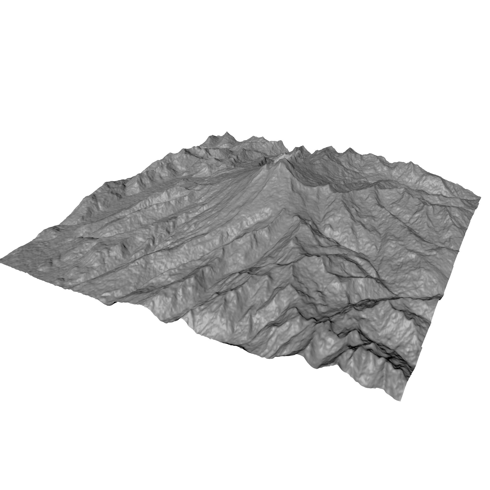 Relief Map of Mount Baker Volcano, Washington - 3D Model by Serks