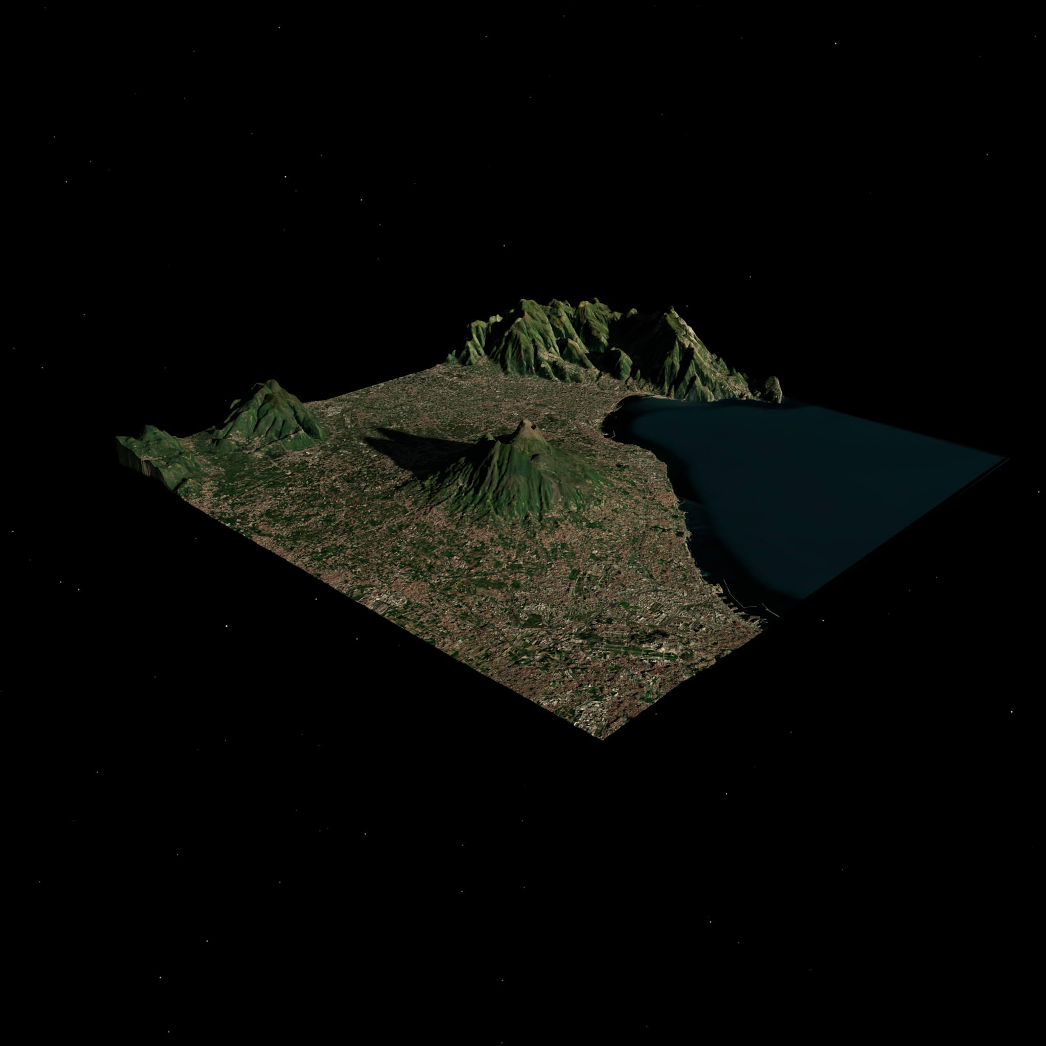 Relief Map of Visuvius Volcano - 3D Model by Serks