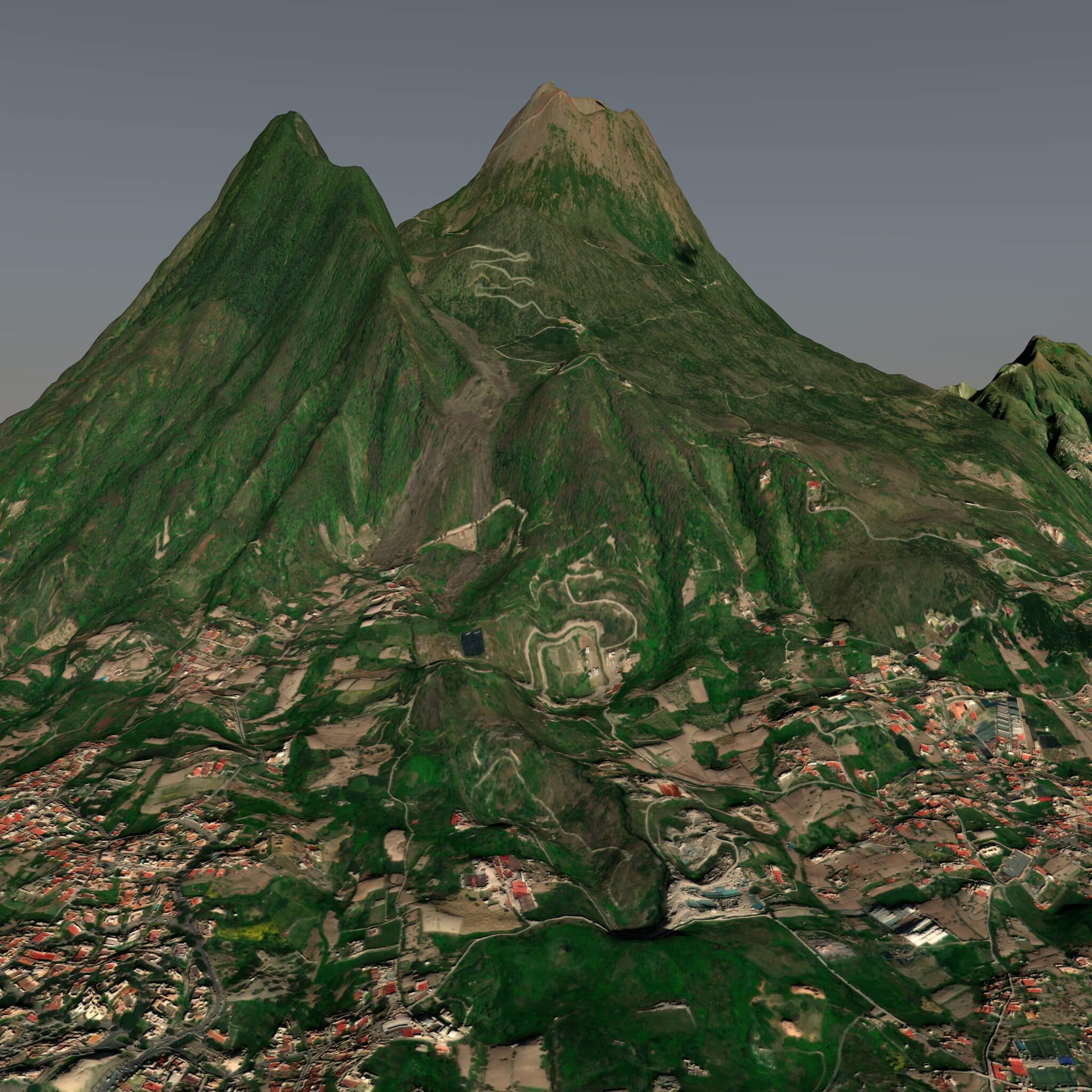 Relief Map of Visuvius Volcano - 3D Model by Serks