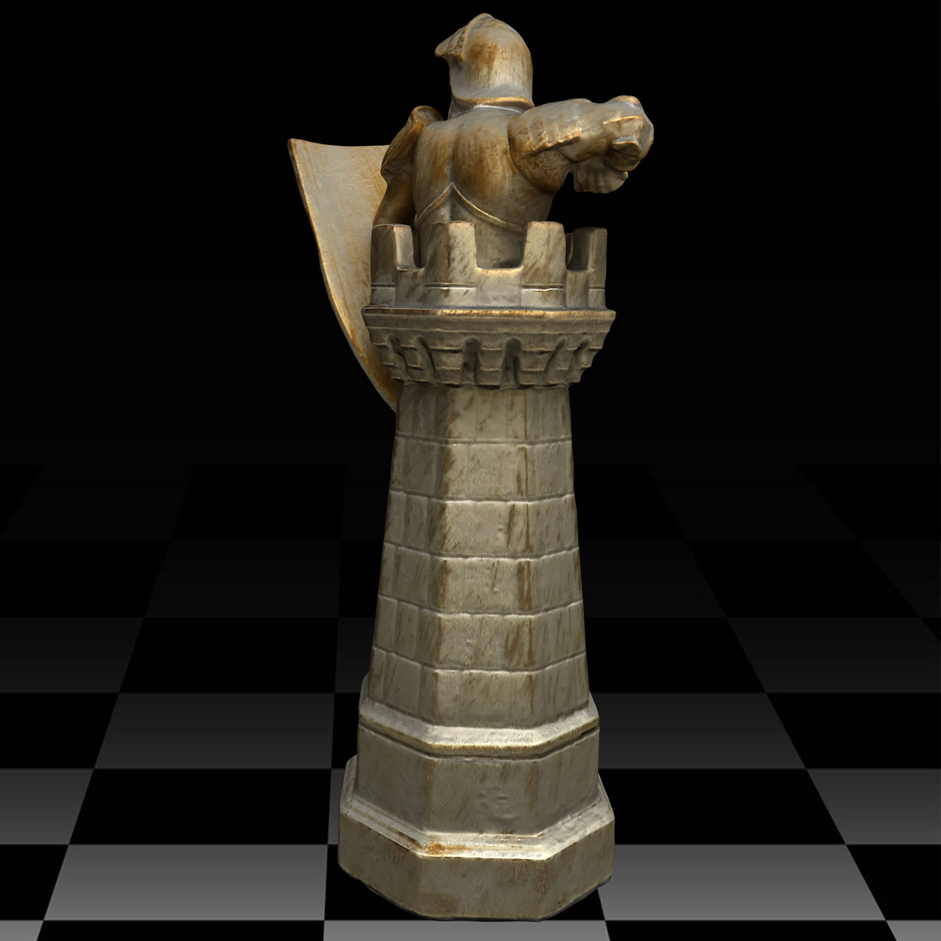 Rook Chess Piece - 3D Model by Serks