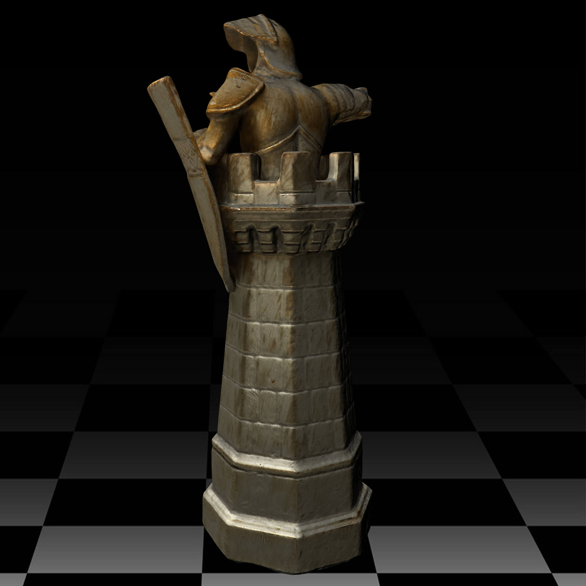 Rook Chess Piece - 3D Model by Serks