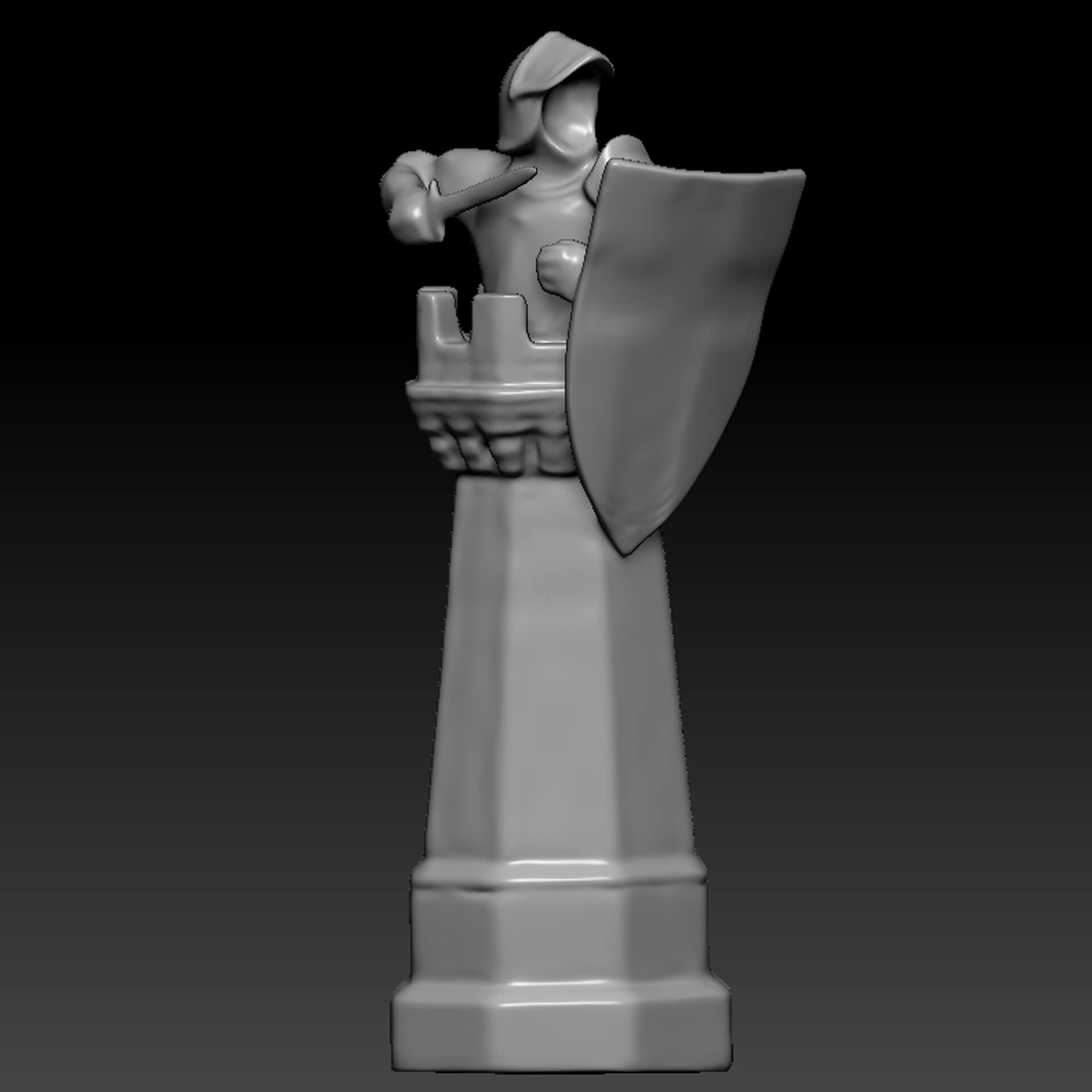 Rook Chess Piece - 3D Model by Serks