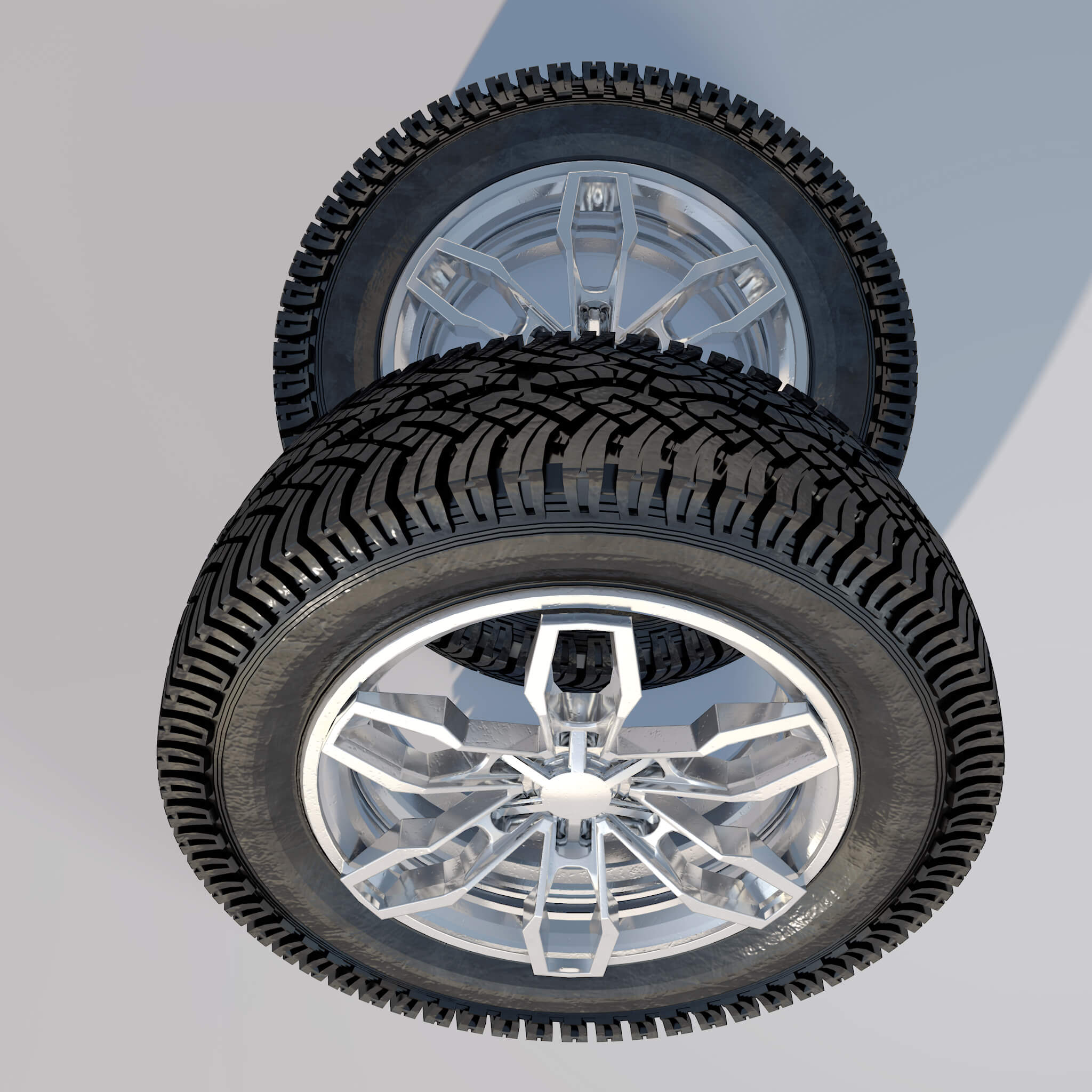Tire With Disk - 3D Model by Serks