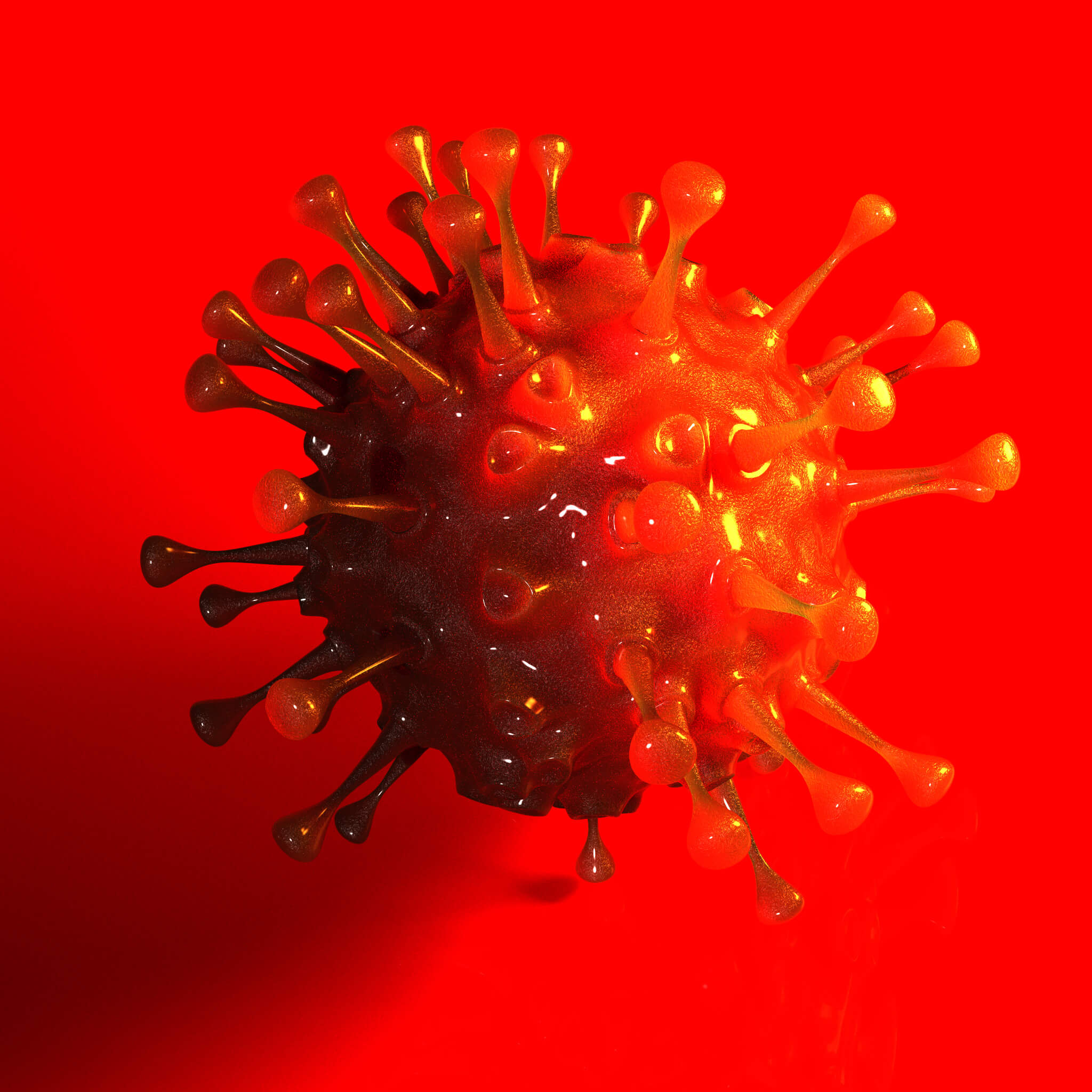 High polygonal model of the virus by Serks