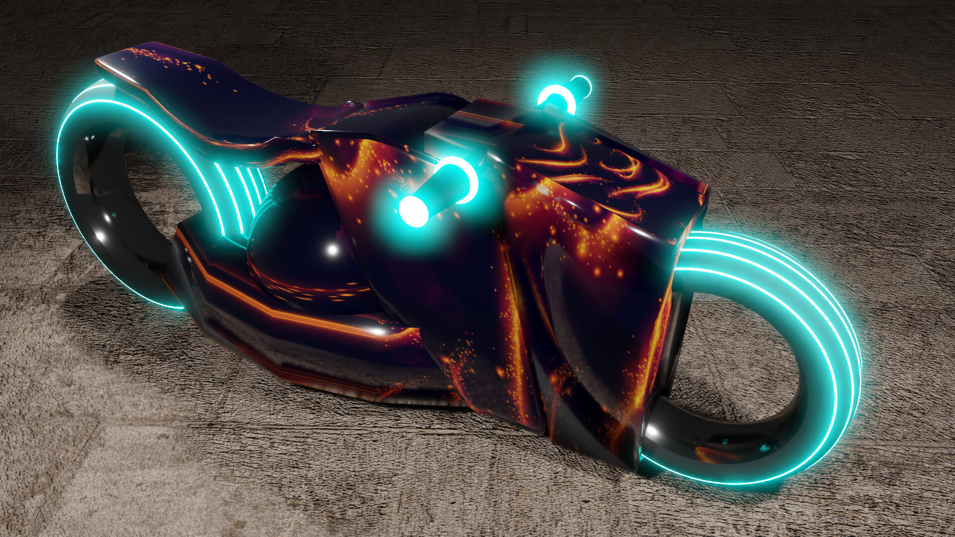 Tron Bike Realistic - 3D Model by sevengreenstudio