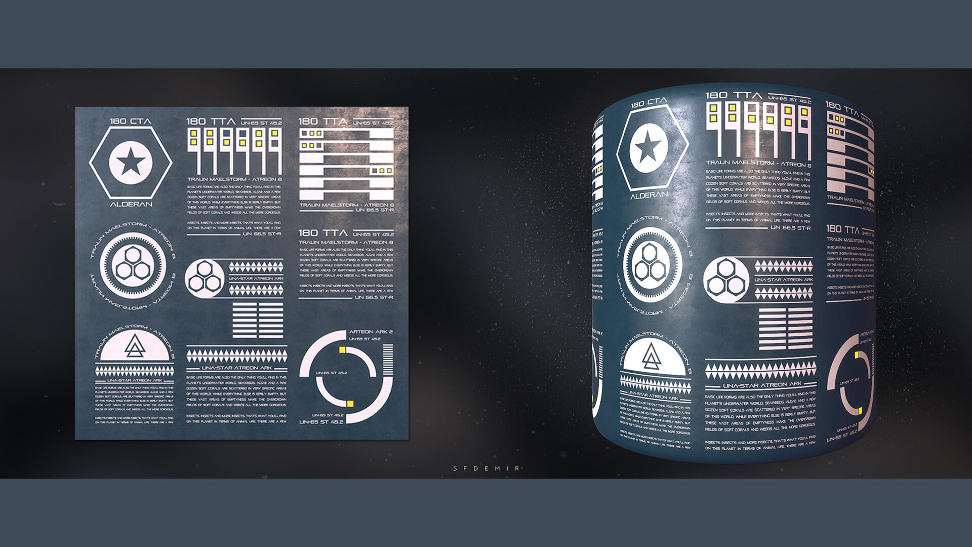 40 - Sci-Fi Alpha Decal Map Collection 2D Game Asset by sfdemir