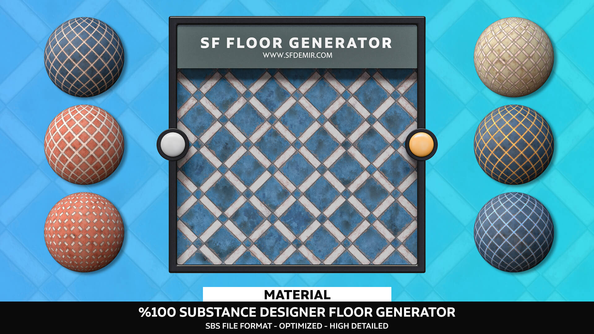 100 Substance Designer Sf Floor Generator 3D Render by sfdemir