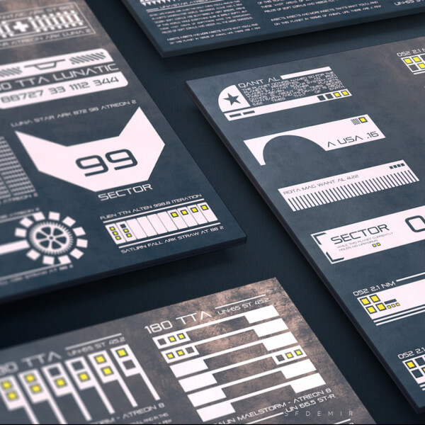 U1 Sci-Fi Alpha Decal Pack 3D Render, Digital Art by sfdemir