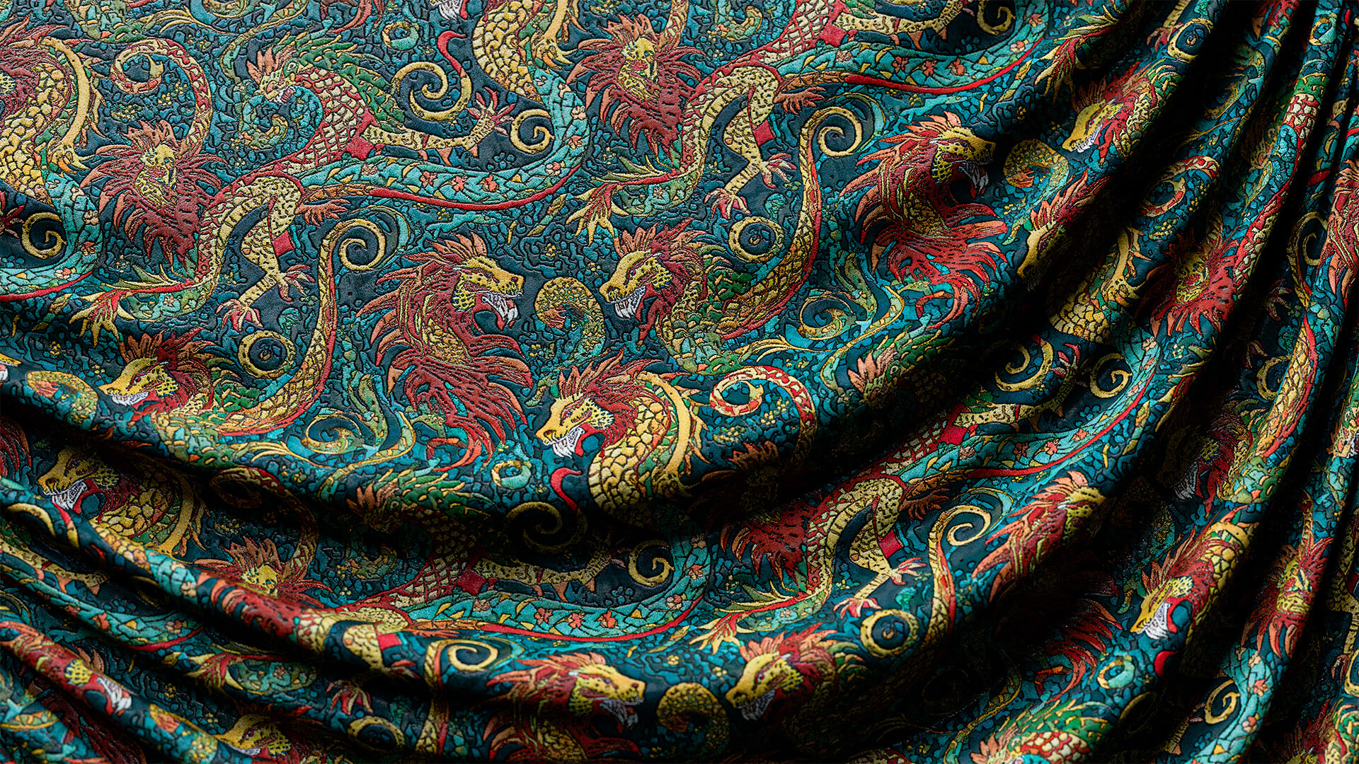 Chinese Cloth Fabric Pack - PBR 3D Render, Digital Art by sfdemir