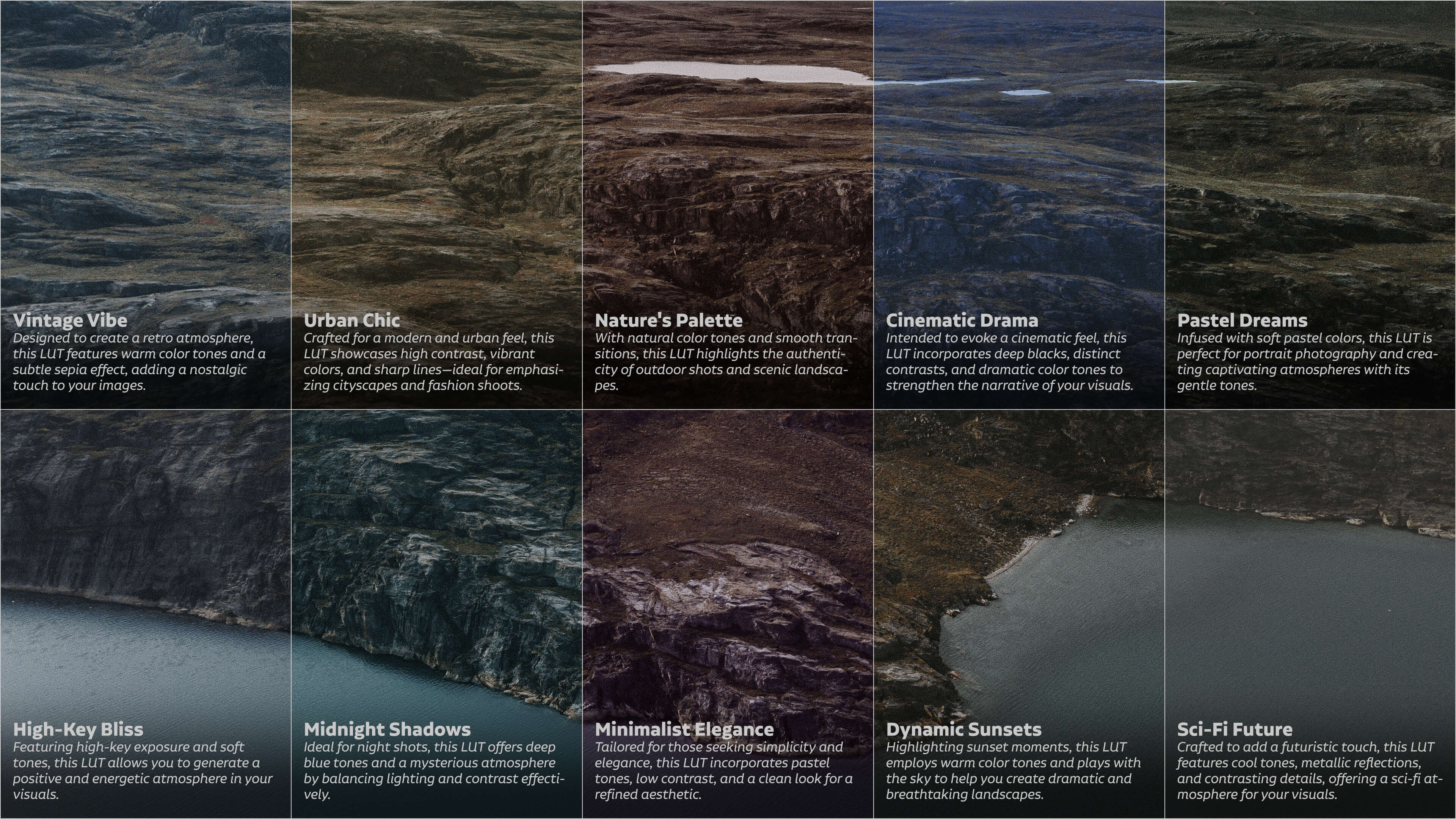 Color Grading LUT Cube 3DL Pack 01 3D Render | RenderHub Gallery