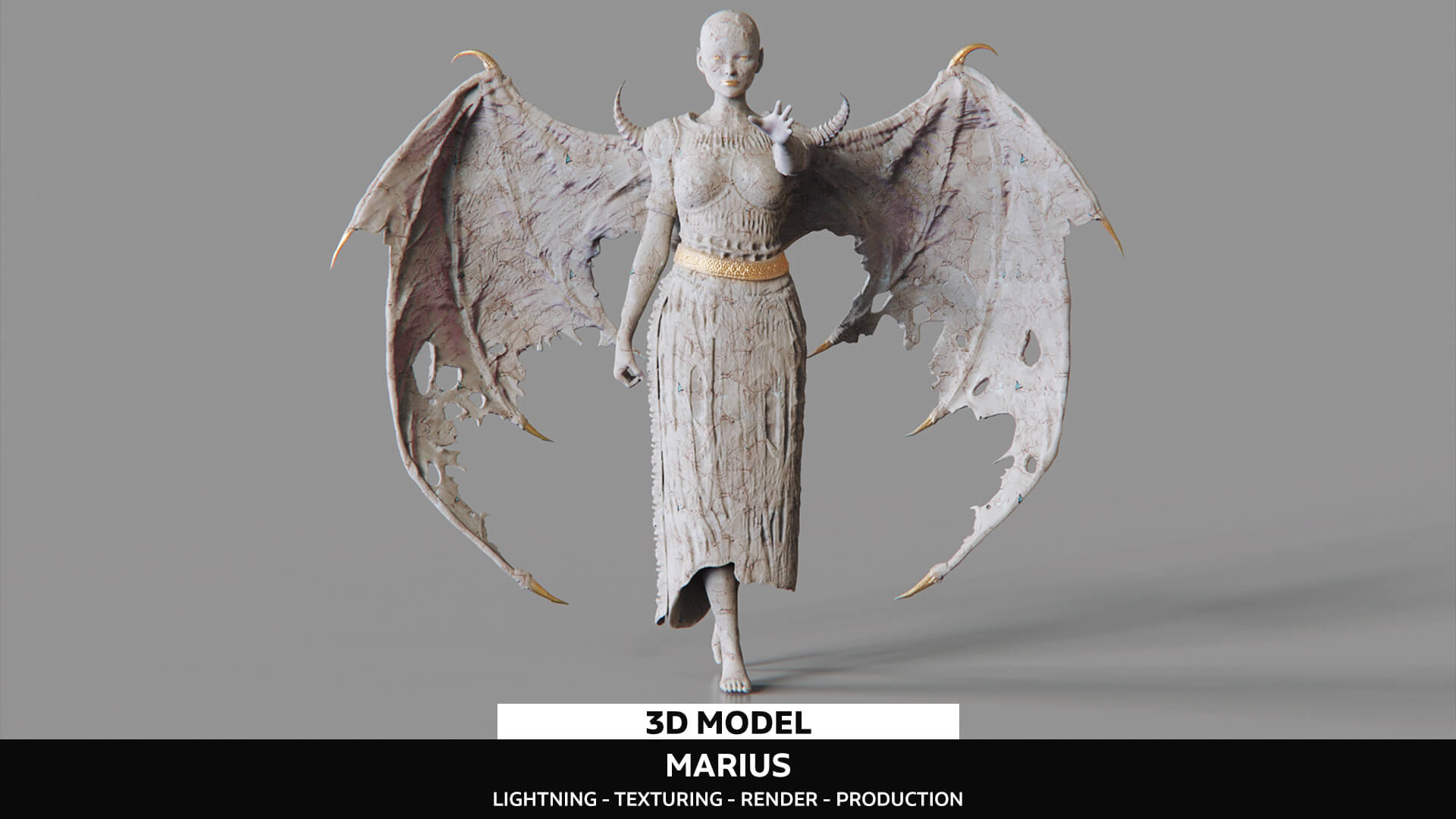 Marius 3D Character Statue Model 3D Render by sfdemir