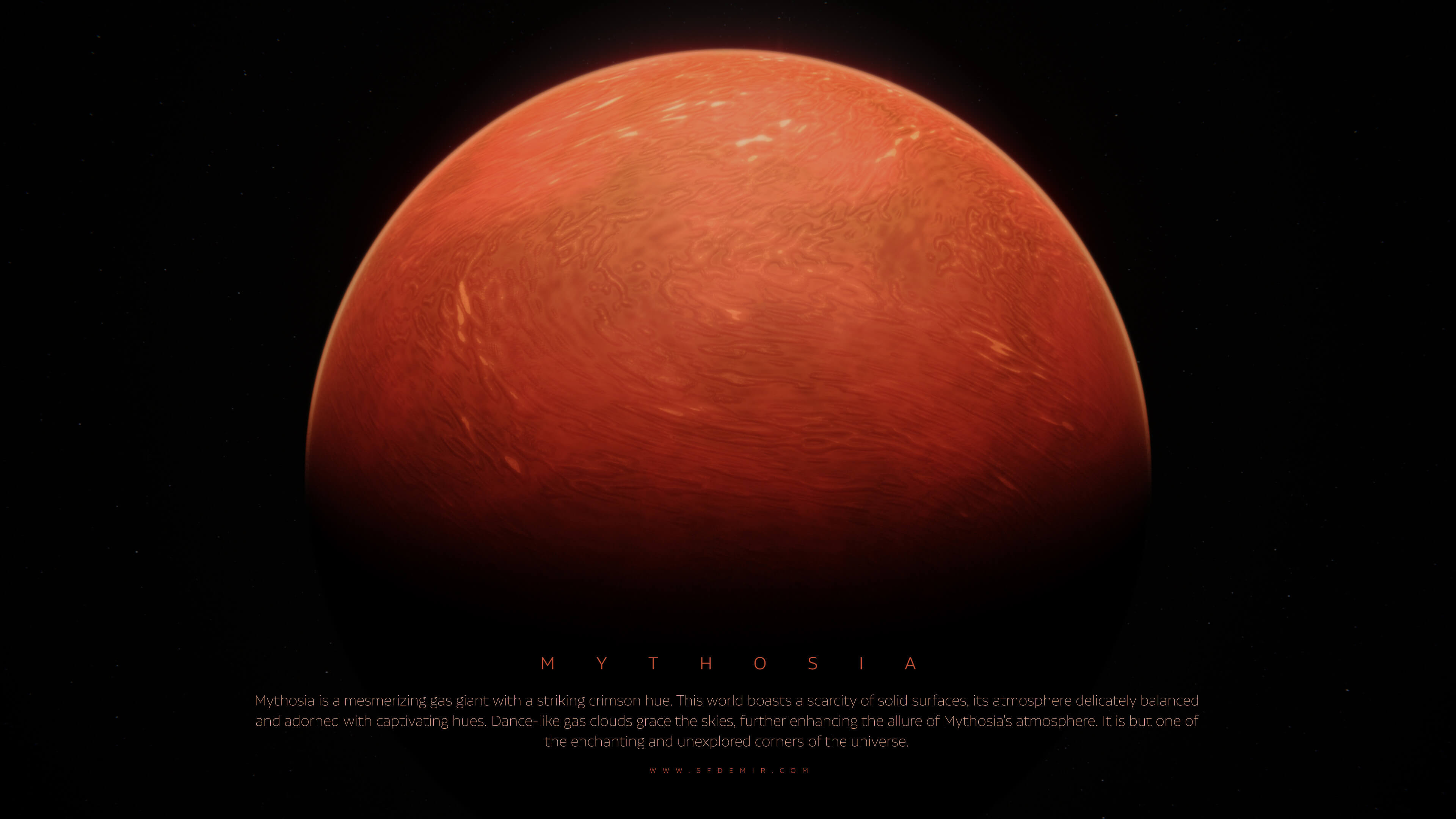 Mythosia 3D Gas Giant Planet Model 3D Render by sfdemir