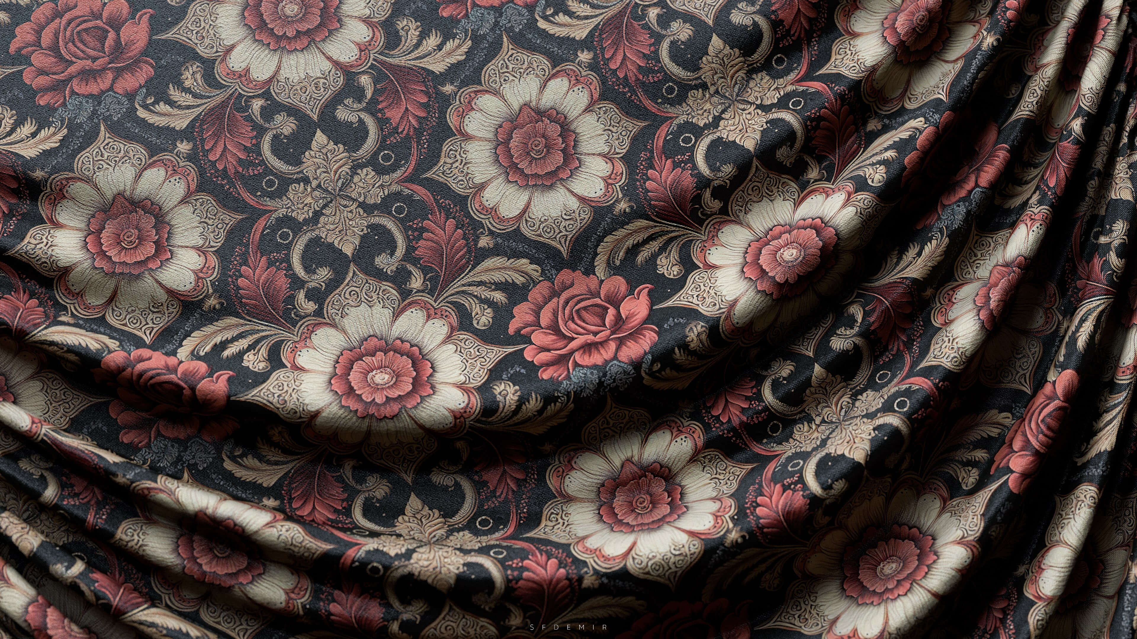 Victorian Fabric - Cloth Texture - Material Pack 3D Render | RenderHub Gallery
