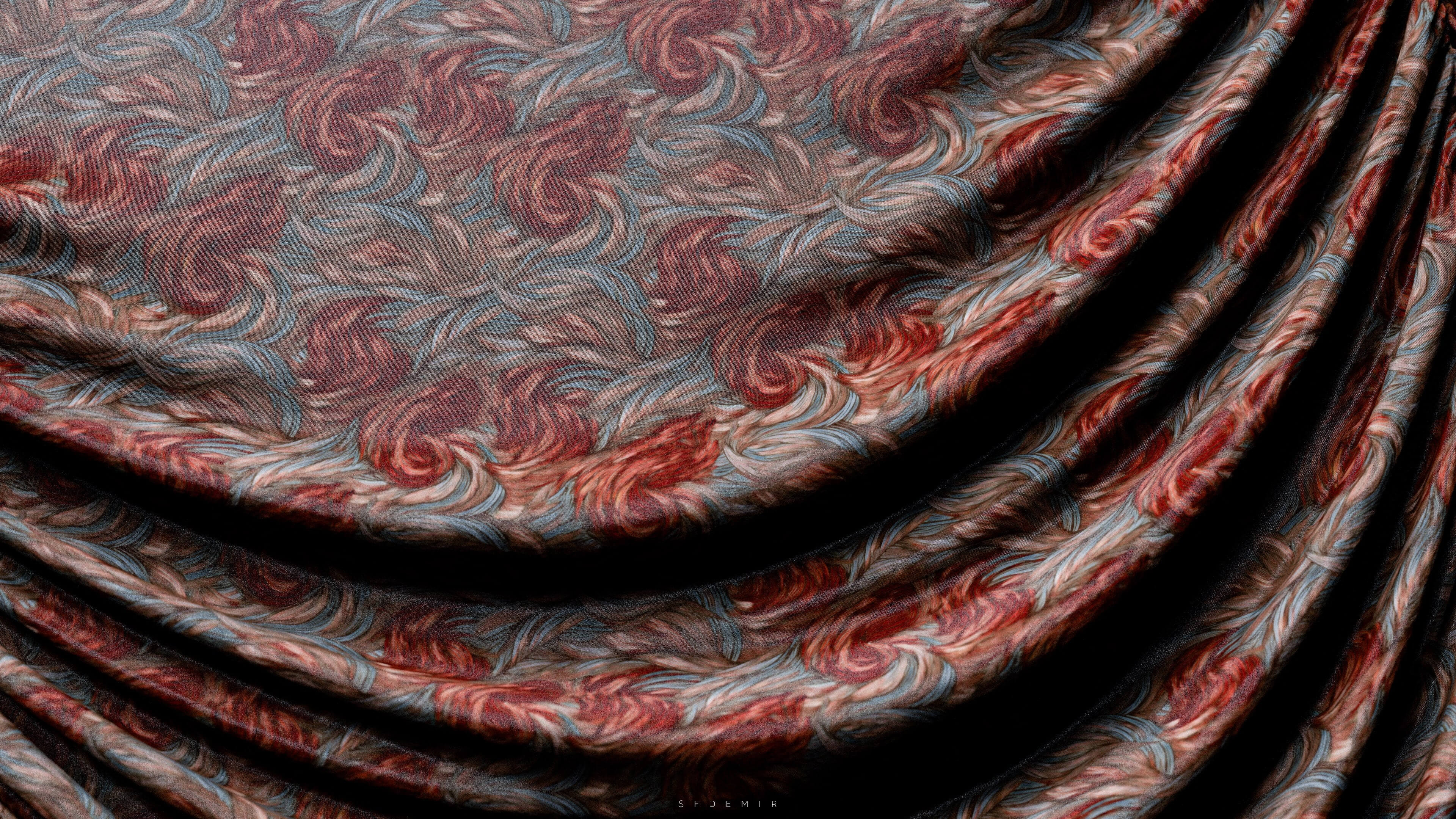 Victorian Fabric - Cloth Texture - Material Pack 3D Render