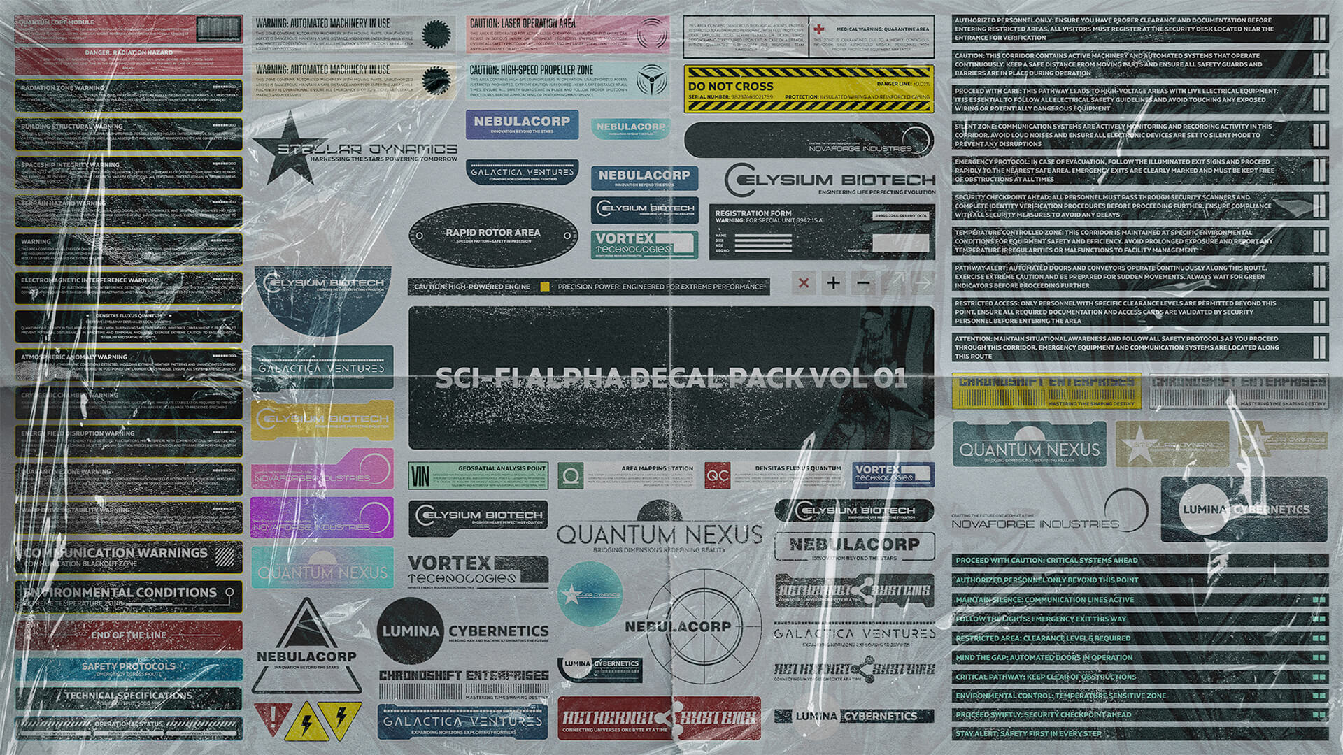 Sci-Fi Decal Pack Vol 01 2D Game Asset by sfdemir