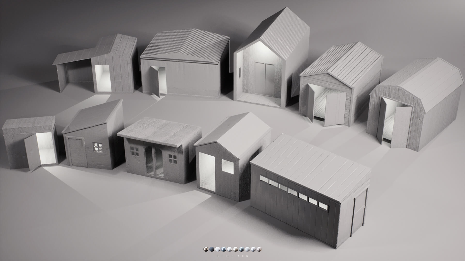 Shed Pack Vol 01 - 3D Model by sfdemir