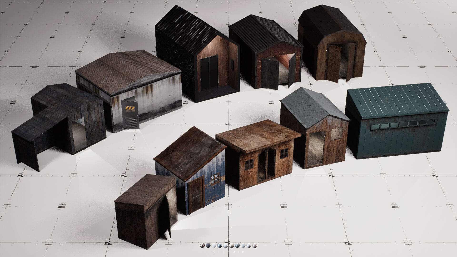 Shed Pack Vol 01 - 3D Model by sfdemir