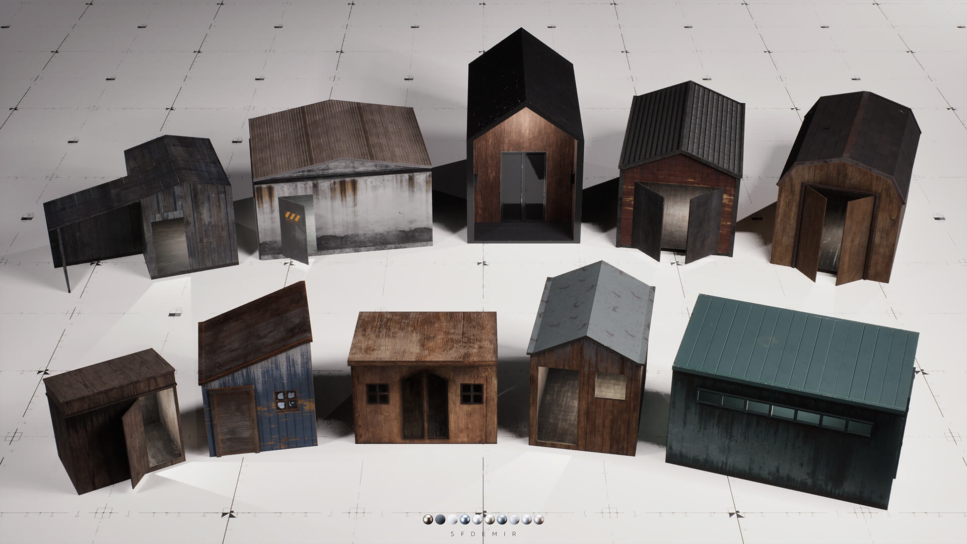 Shed Pack Vol 01 - 3D Model by sfdemir