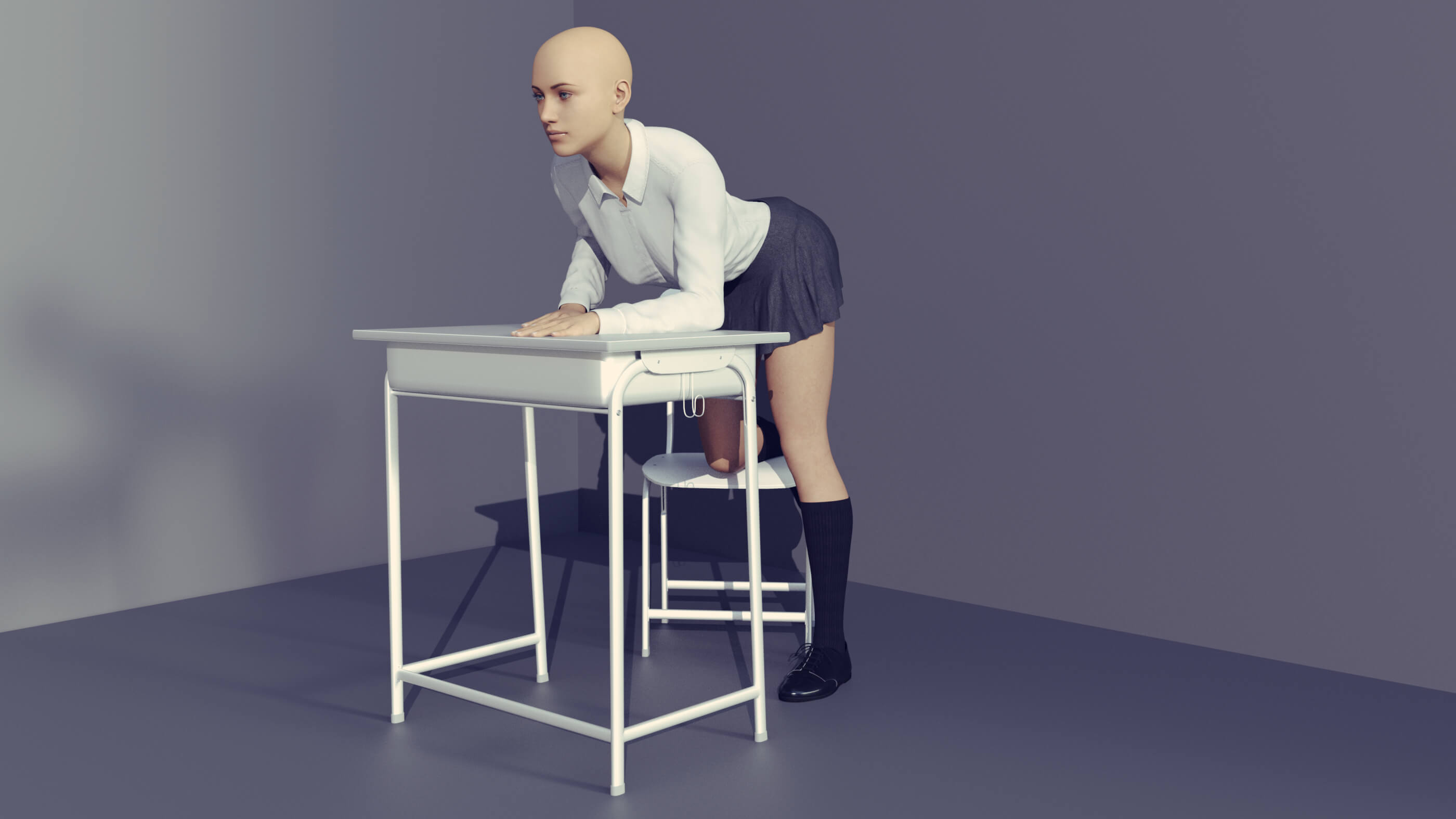 SG Class Upskirt 3 Poses & Animation for G8F - Daz Content by sgwme13