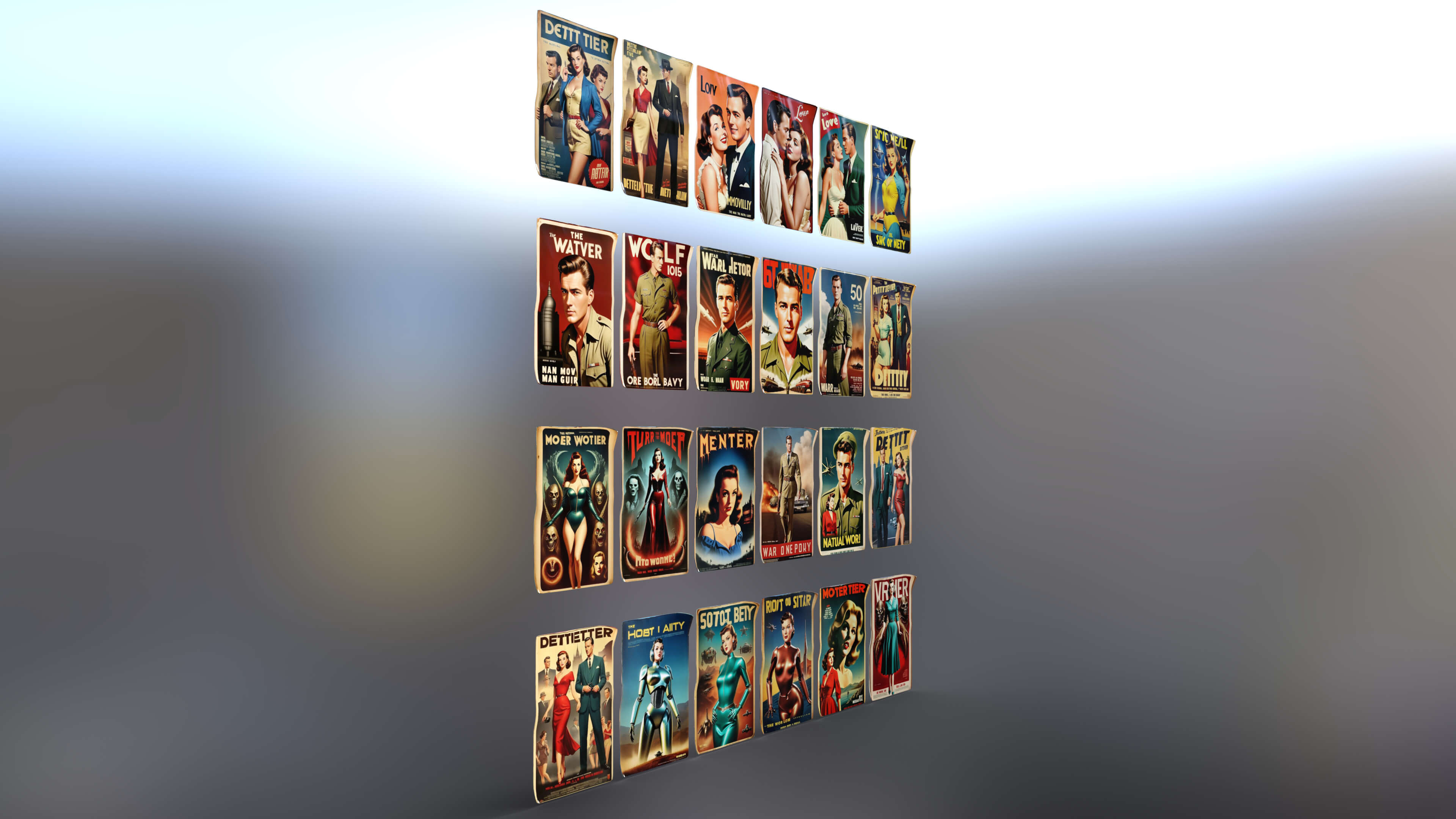 SG Poster (Old Movies) Props and Textures - Daz Content by sgwme13