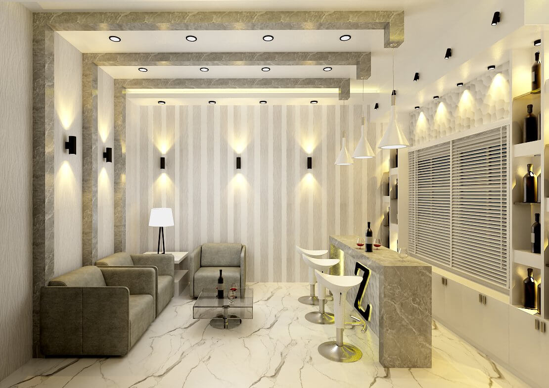 Home Bar Interior - 3D Model by Shabab600