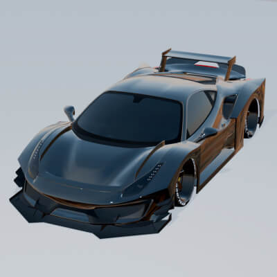 Ferrari 488 Pista Widebody - 3D Model by Shadow3911
