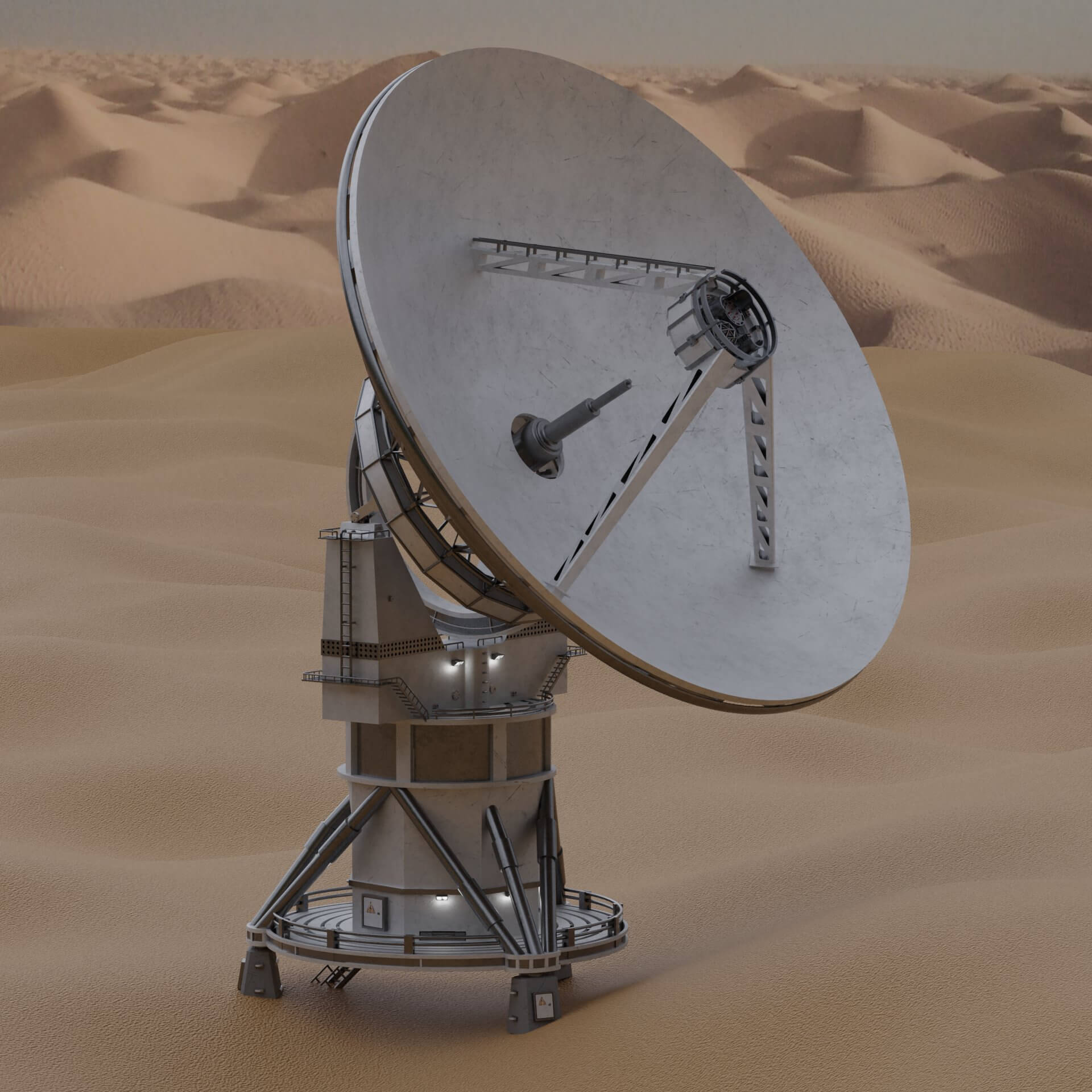 Big Satellite Dish - 3D Model by Shadowrazesss
