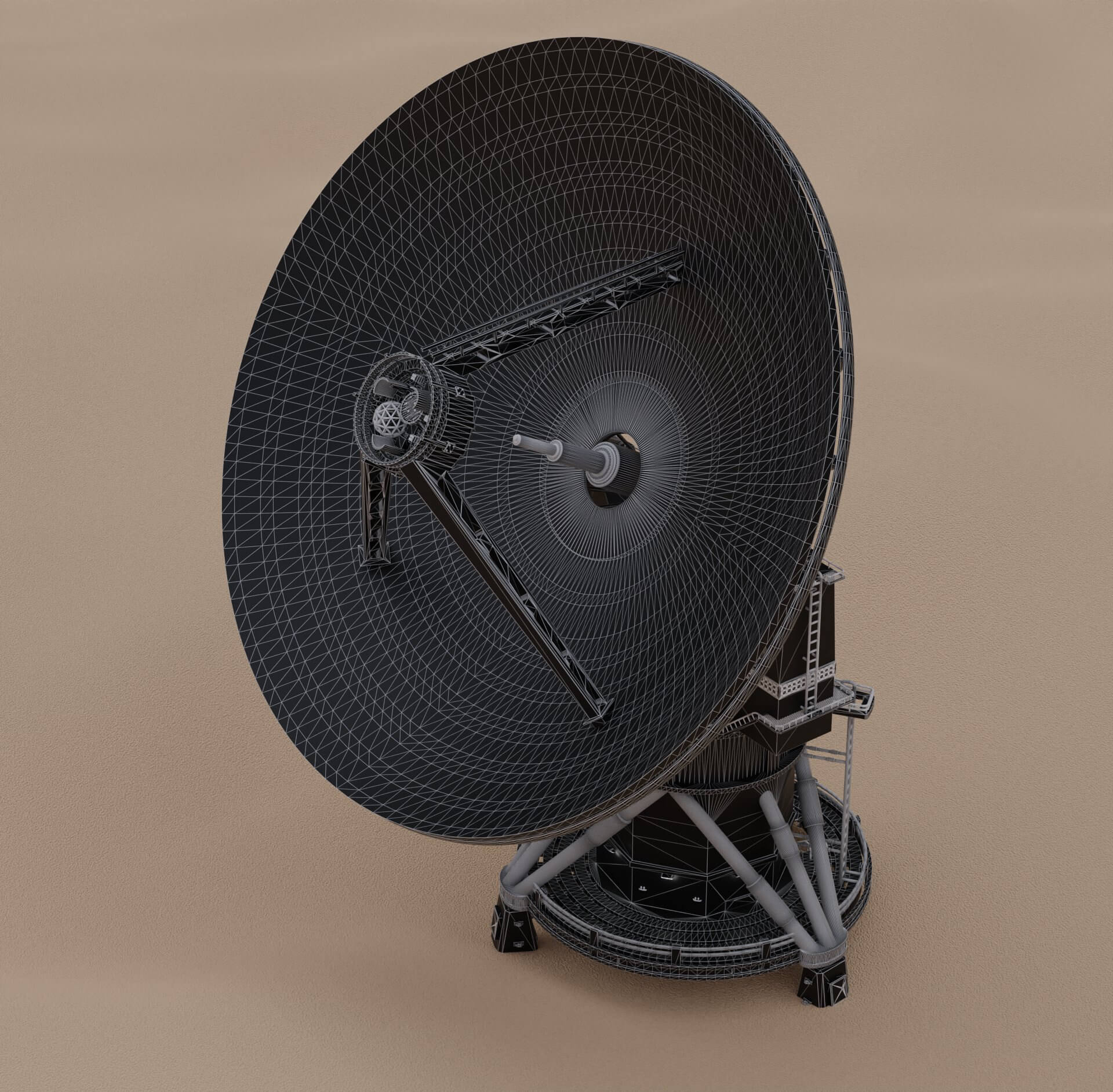 Big Satellite Dish - 3D Model by Shadowrazesss