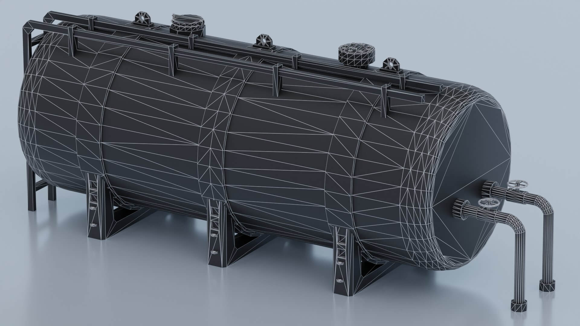 Cistern / Oil Tank - 3D Model by Shadowrazesss