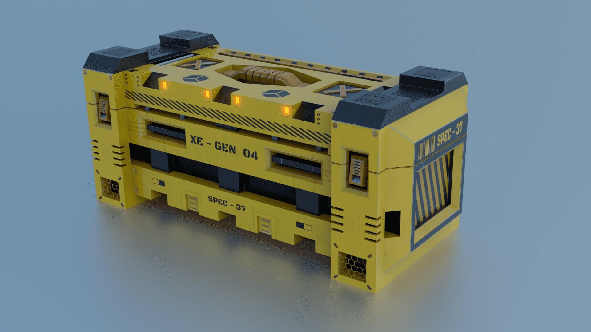 Sci-fi Box 3D Model by Shadowrazesss