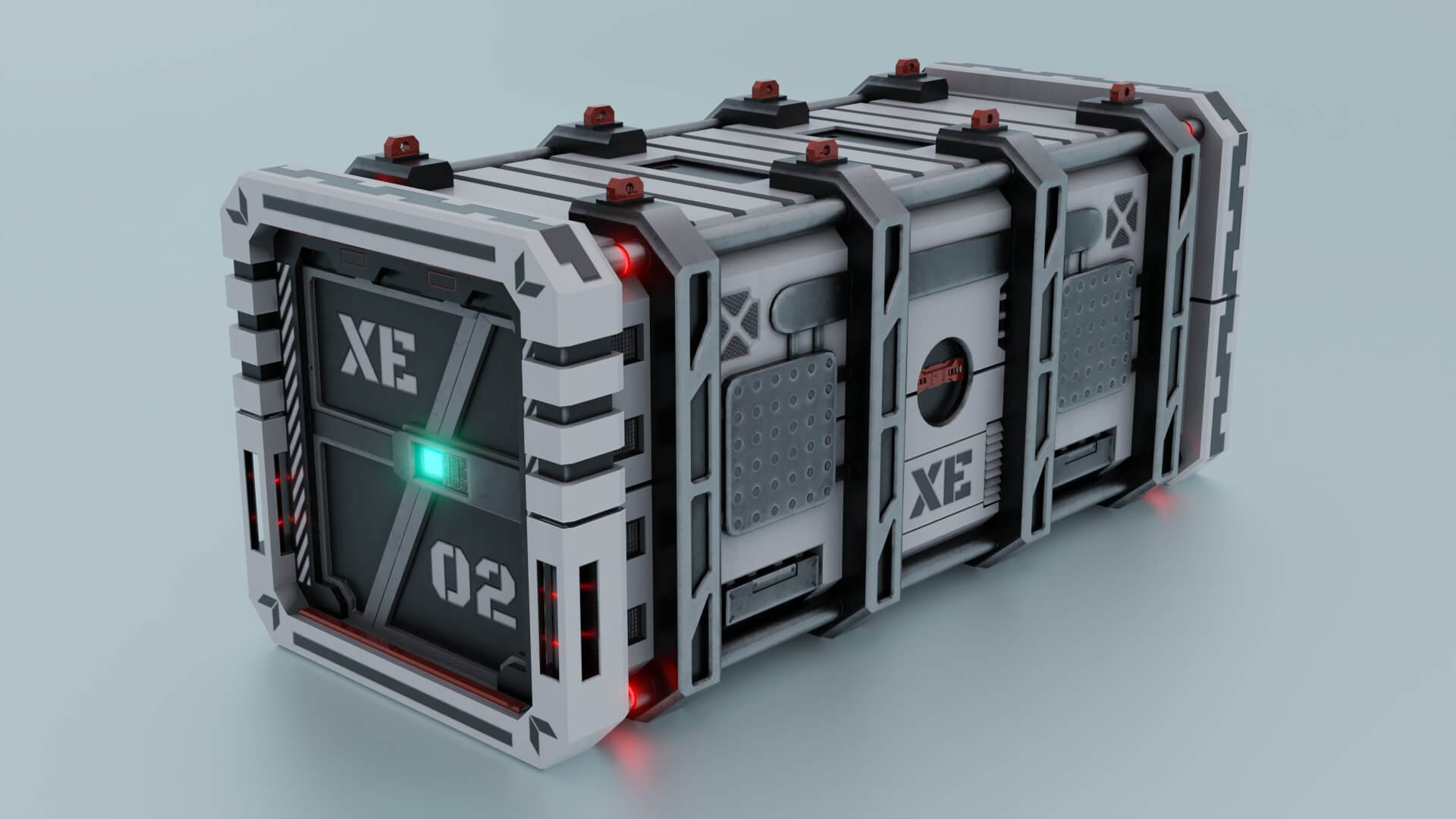 Sci-fi Container 3D Model by Shadowrazesss