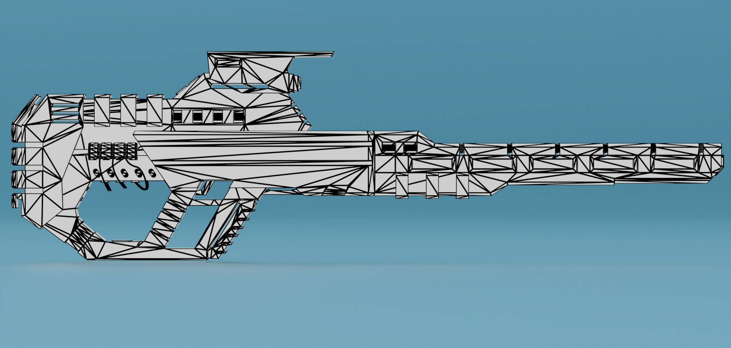 Sci-fi Weapon 3D Model by Shadowrazesss