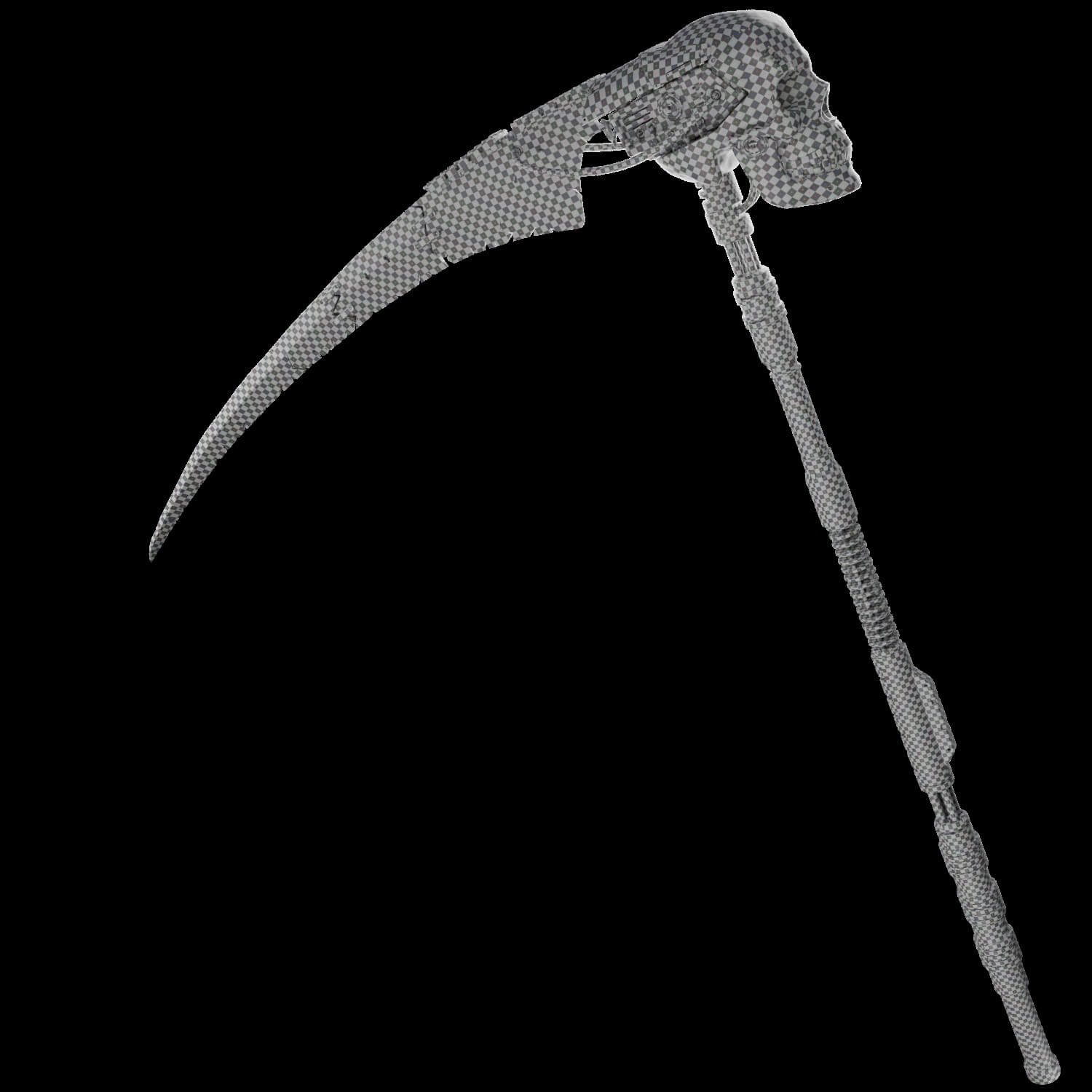 Skull Sci-Fi Scythe 3D Model by Shadowrazesss
