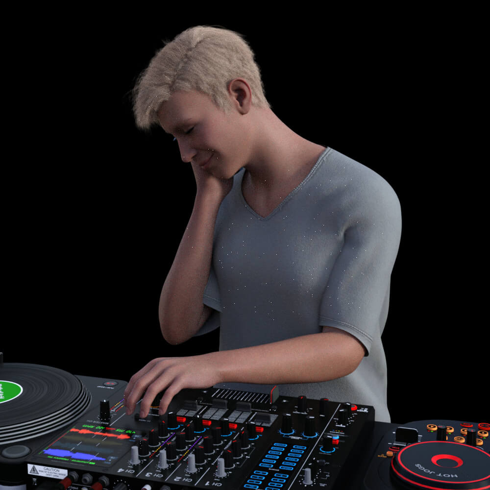 DJ Pose Set One for Genesis 8 and Genesis 9 - Daz Content by shadowyartsdirty