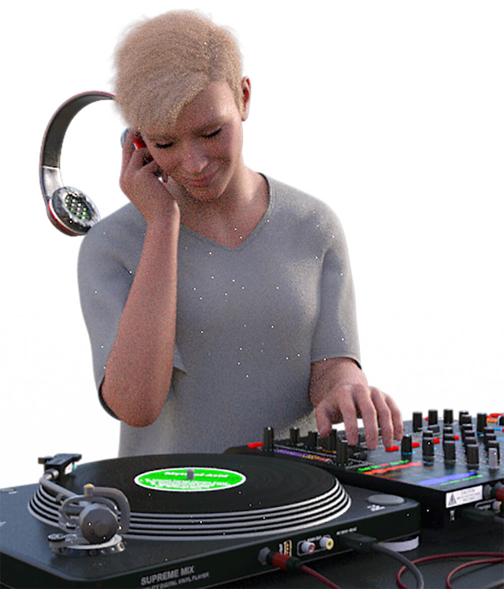 DJ Pose Set One for Genesis 8 and Genesis 9 - Daz Content by shadowyartsdirty