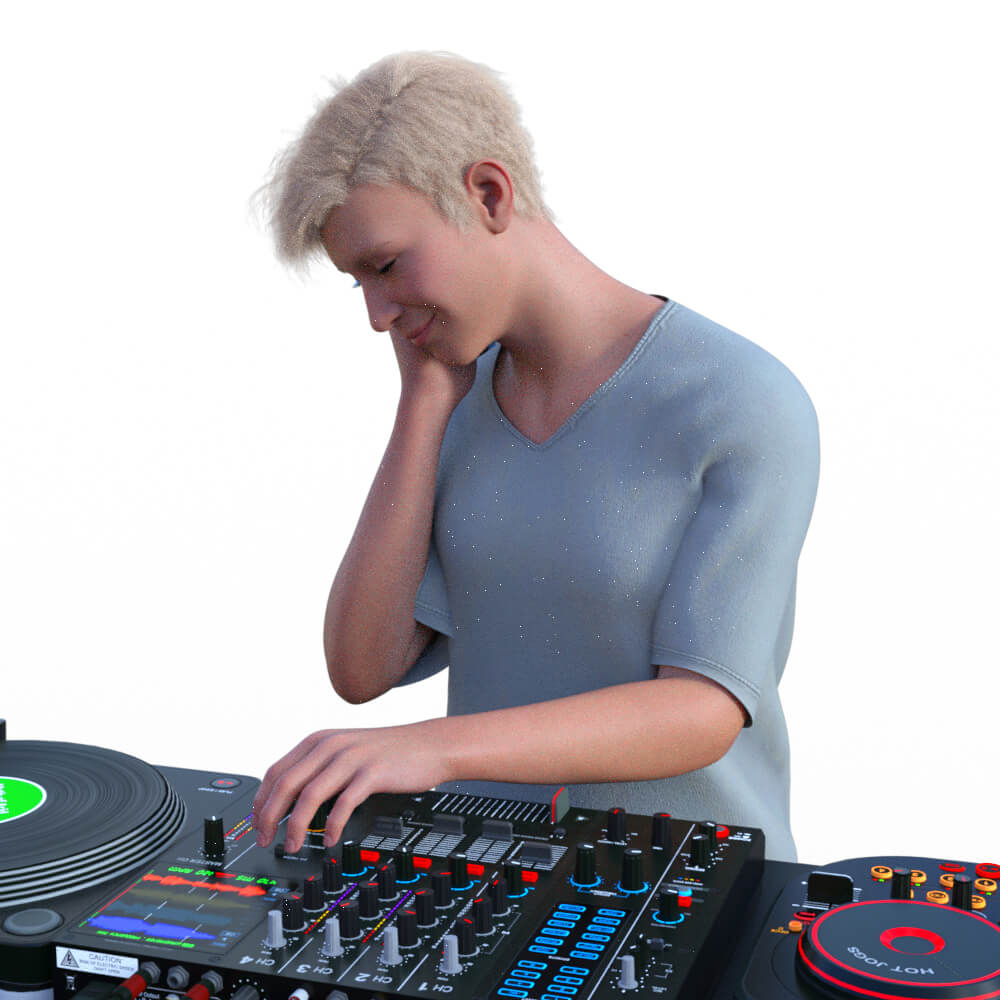 DJ Pose Set One for Genesis 8 and Genesis 9 - Daz Content by shadowyartsdirty