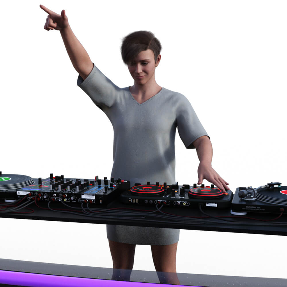 DJ Pose Set One for Genesis 8 and Genesis 9 - Daz Content by shadowyartsdirty