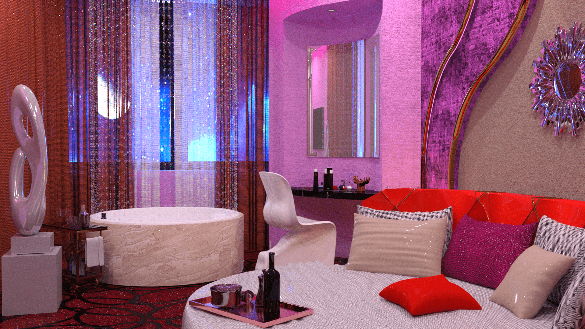 A quick look inside the differnet looks of the Love Hotel