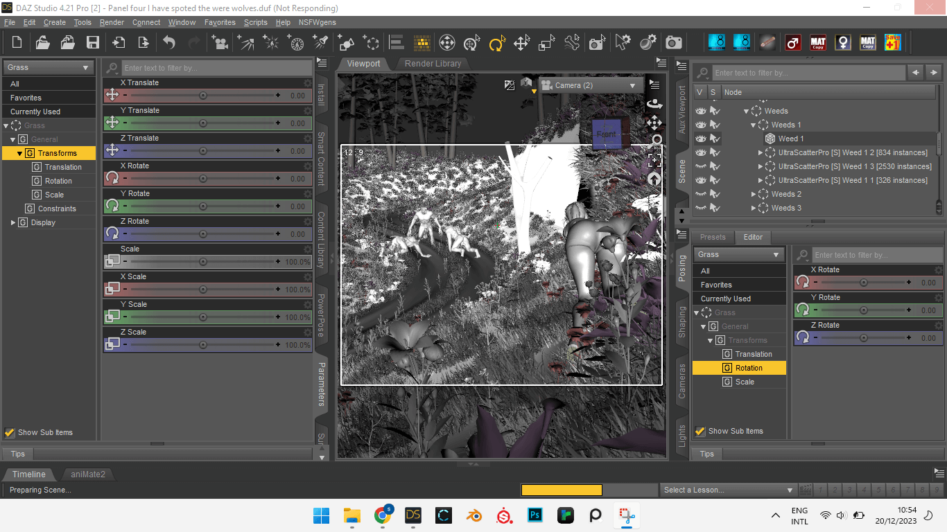 Great I found the were wolves and there in heat. 3D Render