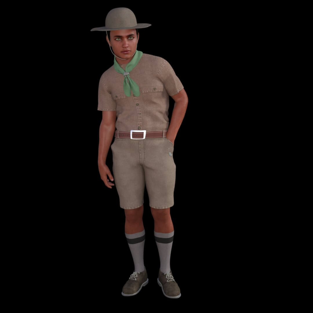 Jimmy from Jimmy join the girlscouts 3D Render